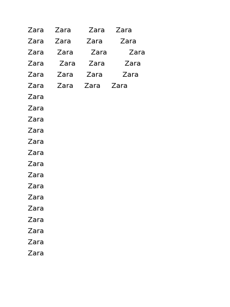 Zara Zara Zara Zara | PDF