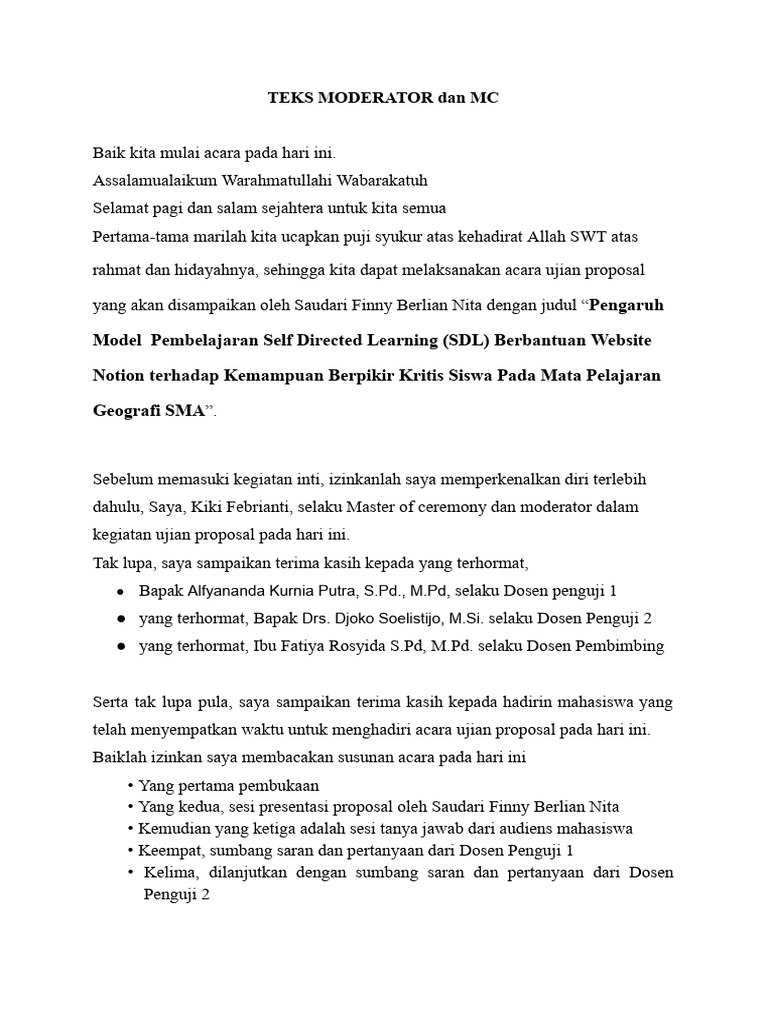 Teks Moderator | PDF