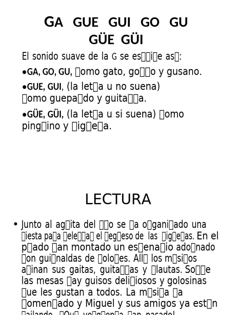 Cuadernillo G Gu Gü | PDF