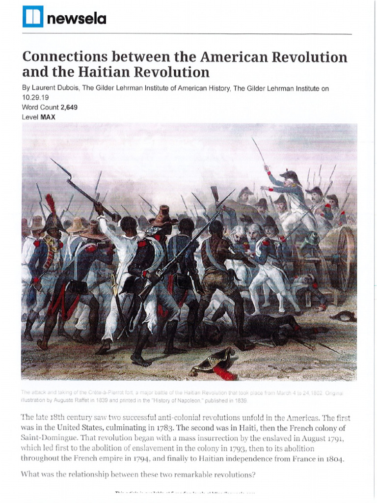 American+and+Haitian+Revolution+Reading+Honors | PDF