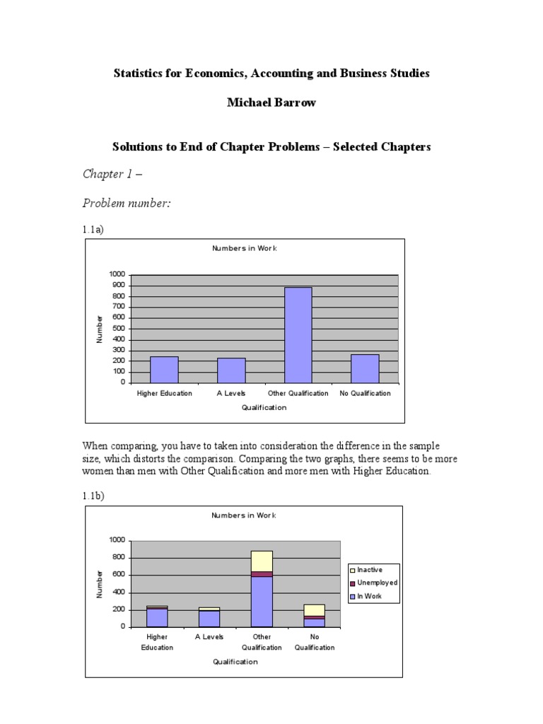 Barrow Solutions Chapter 1 | PDF | Coefficient Of Variation | Inflation