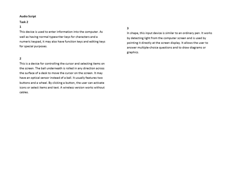 U05 Audio Script P30T2 | PDF