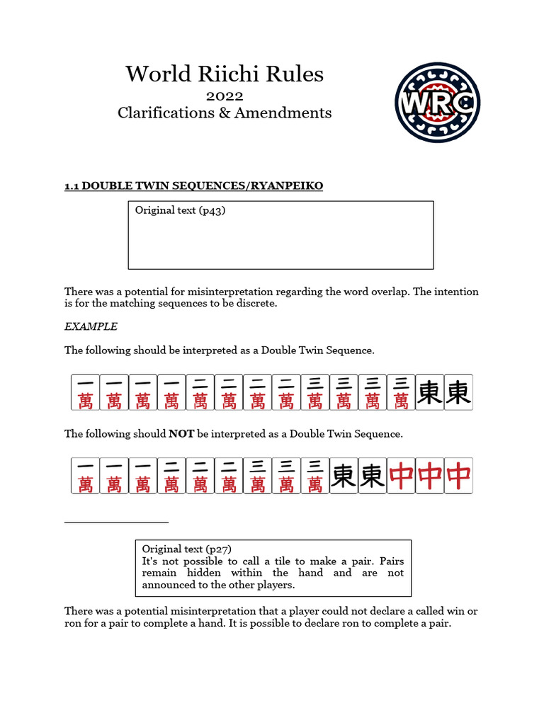 WRC Rules 2022 Clarifications V1 | PDF