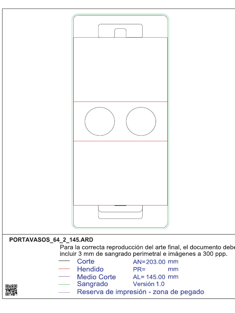 Troquel Portavasos | PDF