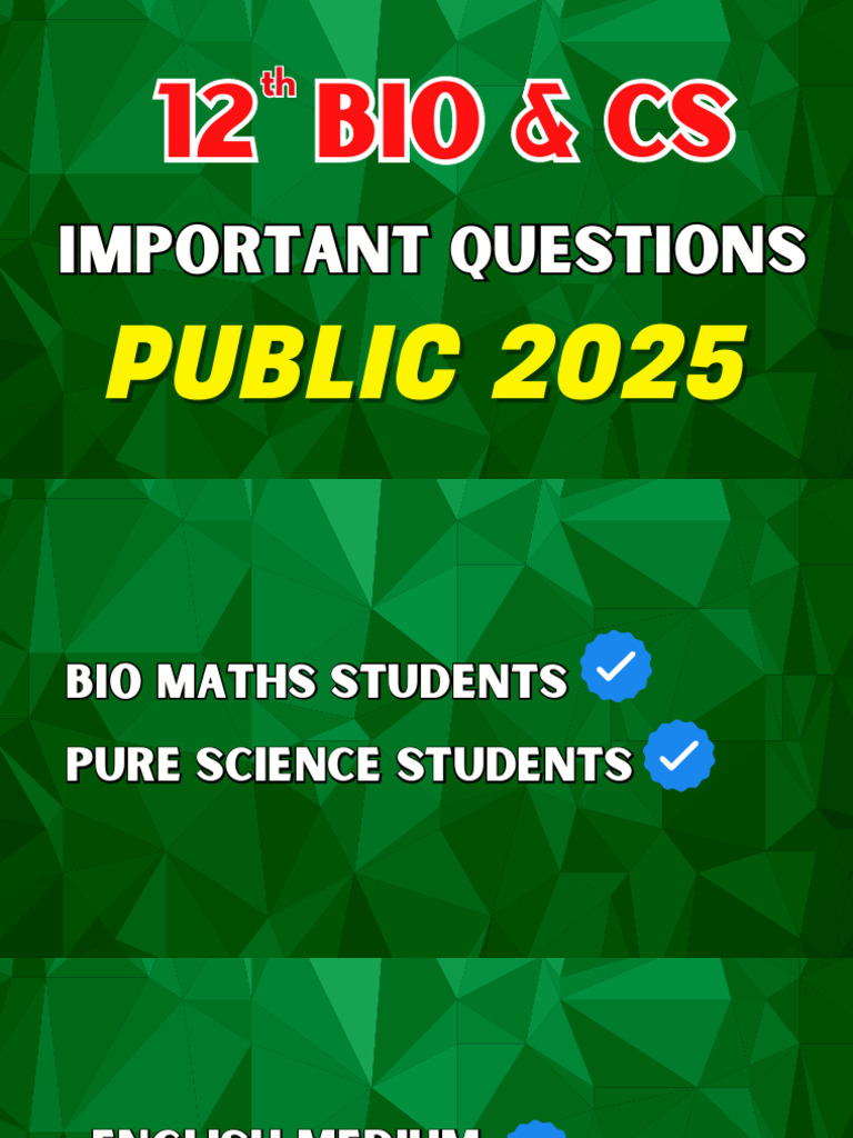 12 Bio & Cs | PDF