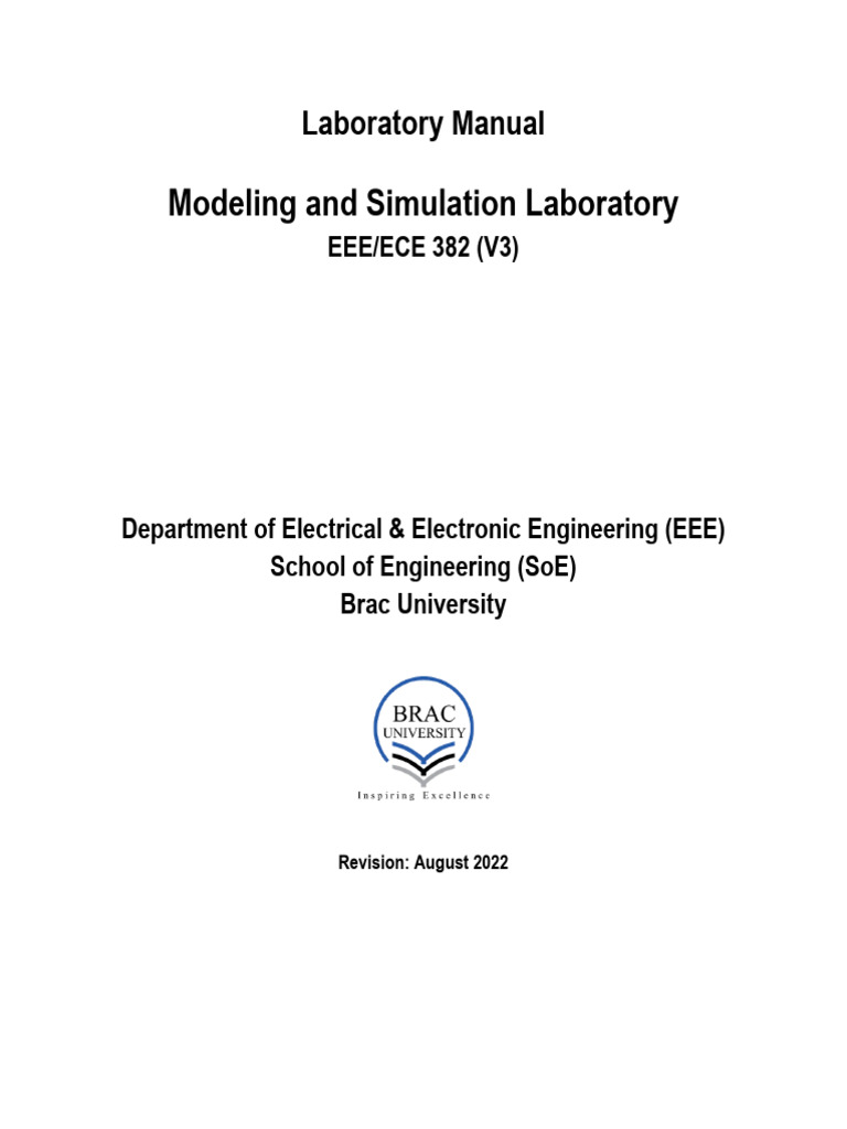 EEE_ECE382_Modelling and Simulation Lab Manual_Spring 2025 | PDF | Errors And Residuals | Least ...
