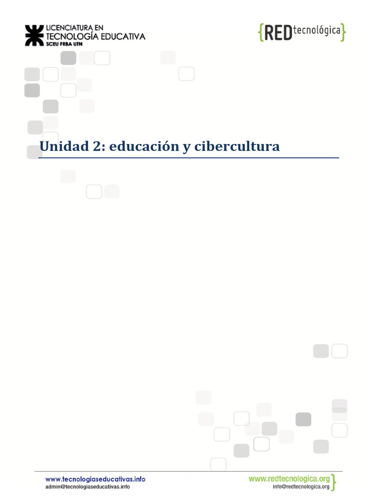 Unidad 2 - Tecnol Educ II - MFRipani - v1.3 | PDF | Red mundial | Internet y web
