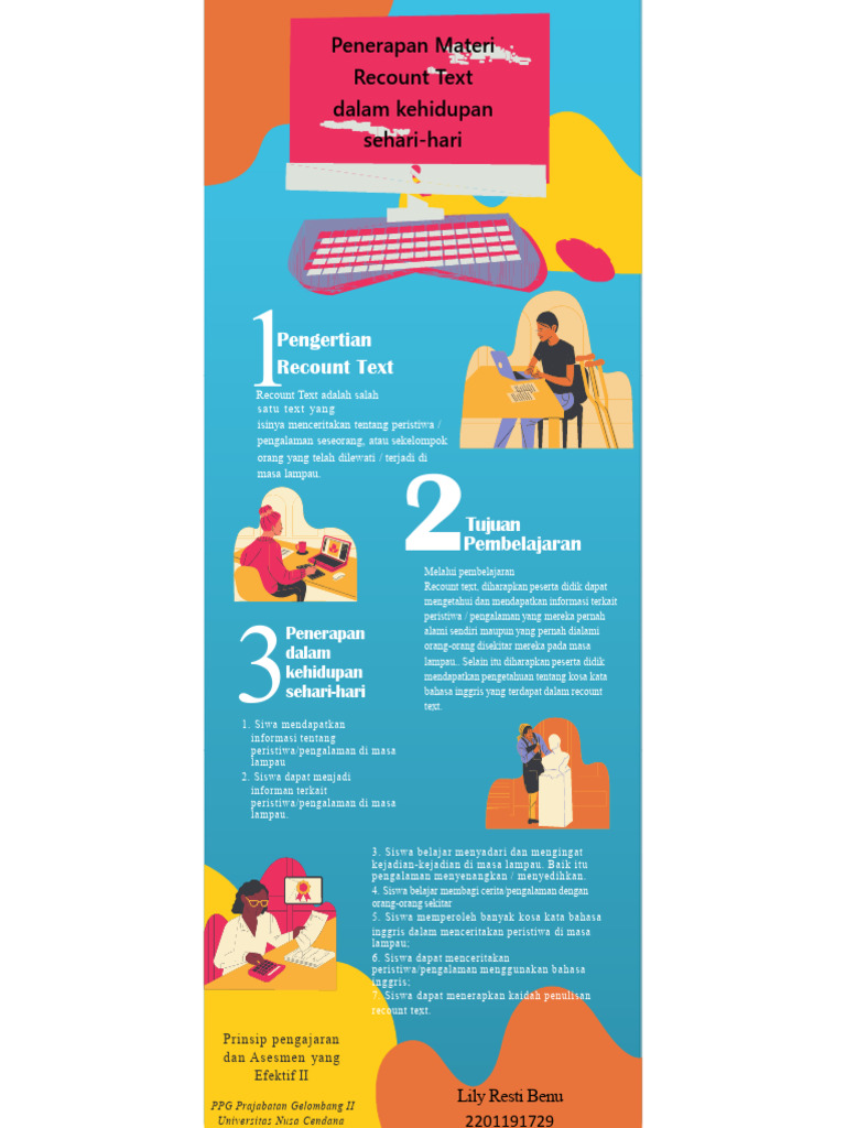 Infografis Penerapan Recount Text | PDF