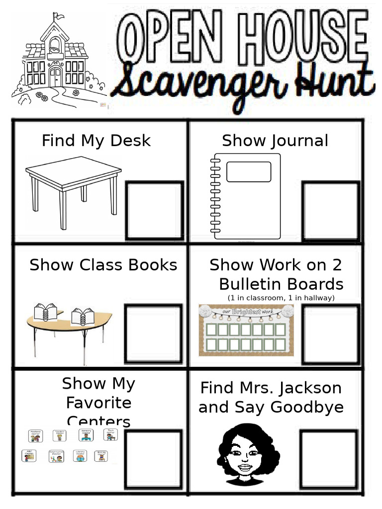 Open House Scavenger Hunt | PDF
