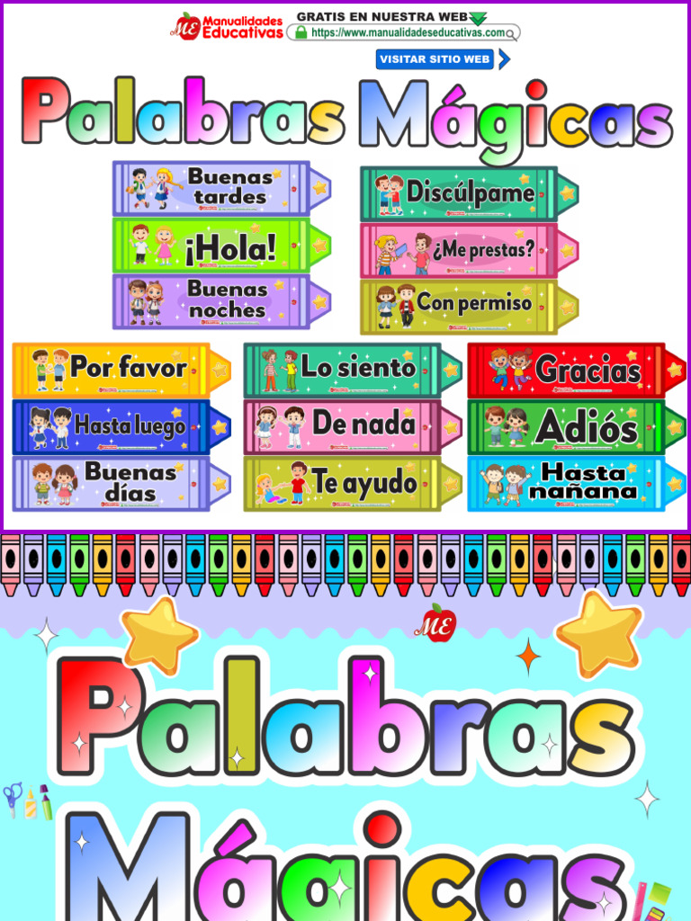 Palabras Magicas Crayones | PDF