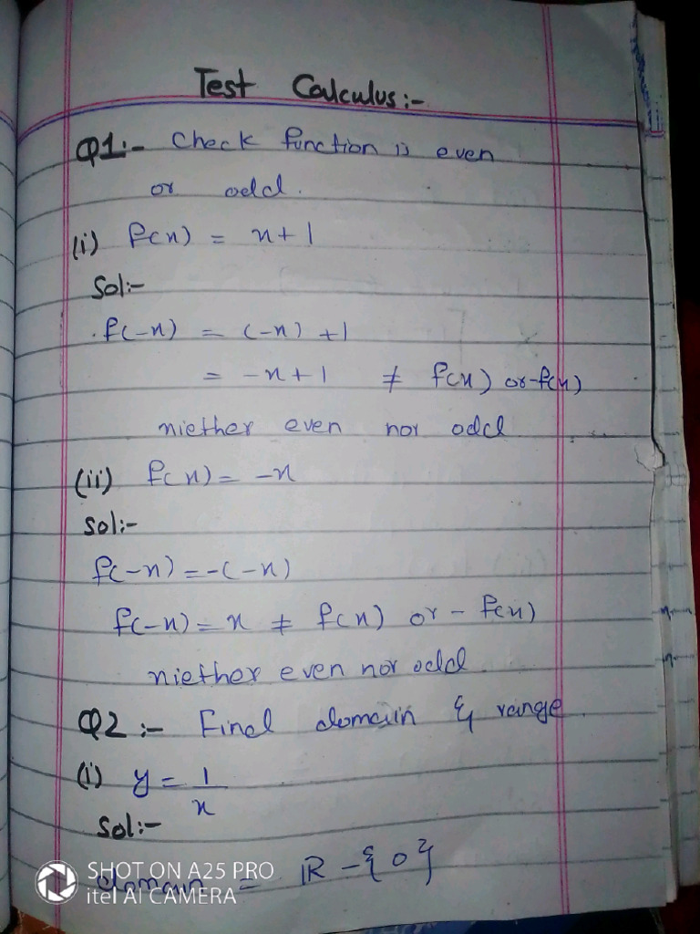 Calculus Exercise | PDF