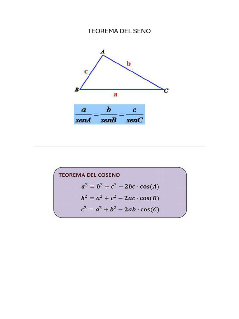 4.teoremas Seno-Coseno | PDF