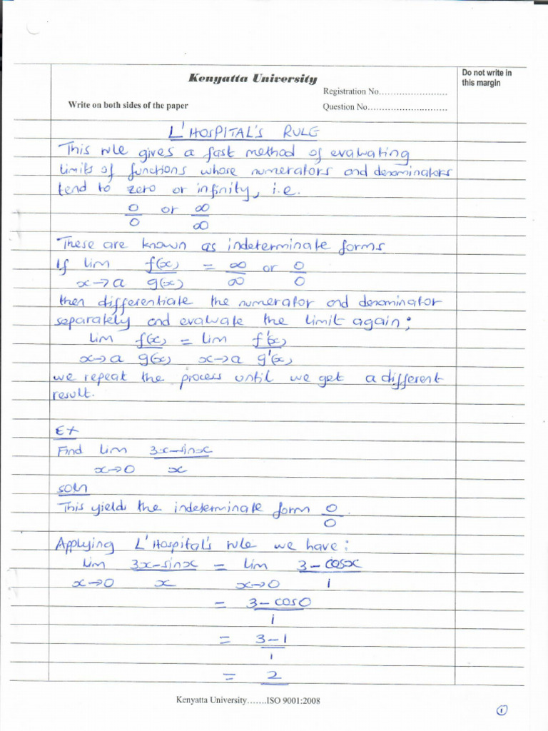 LHospitals Rule | PDF