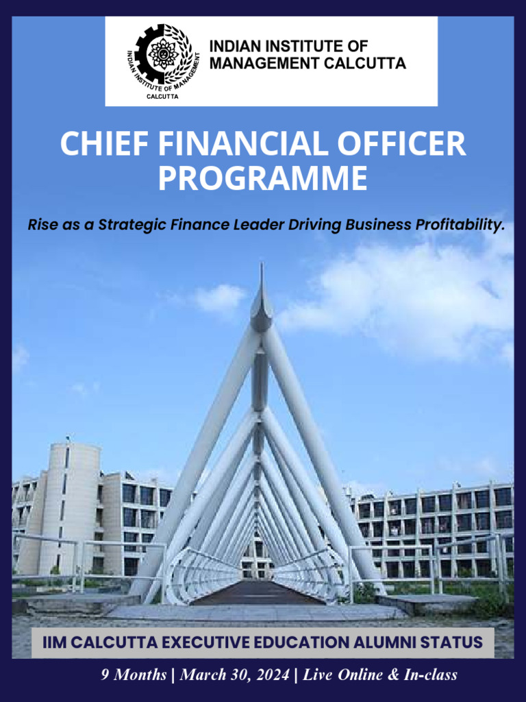 IIMC_CFO_Brochure_F_25 | PDF | Chief Financial Officer | Strategic Management