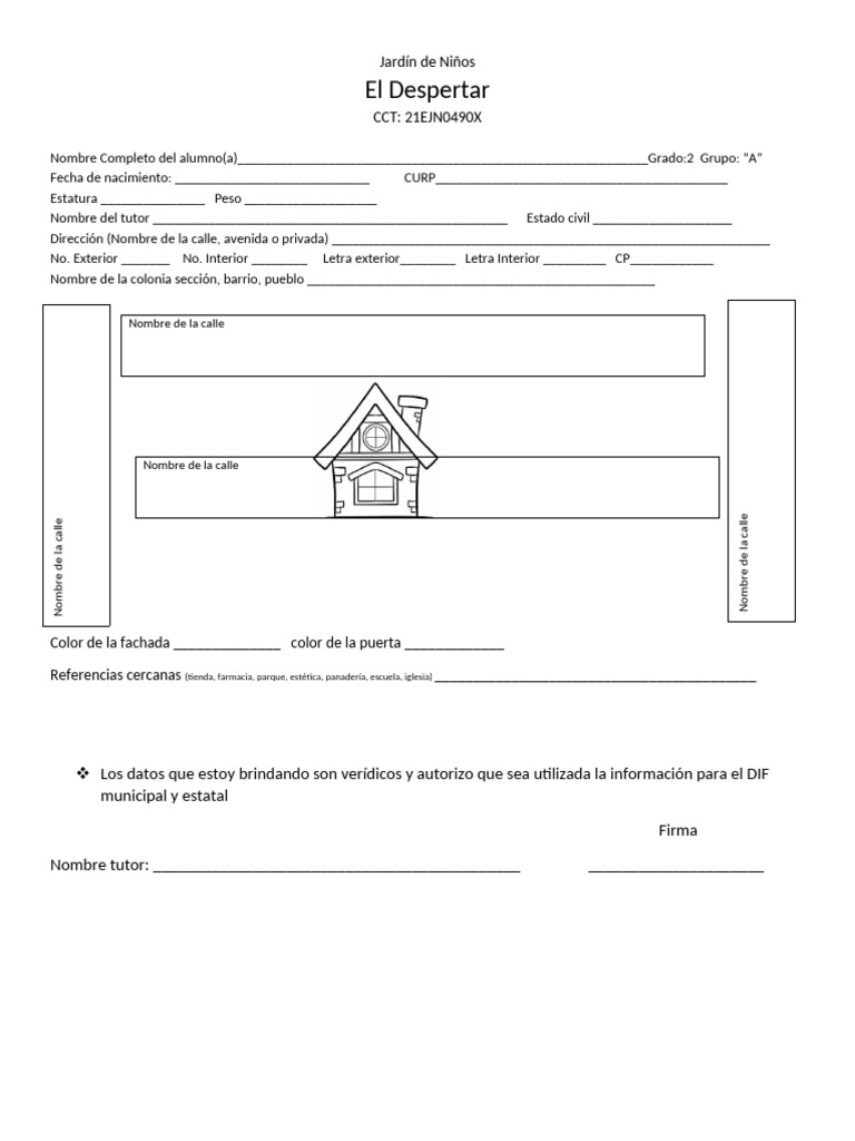 Formato de DIF Municipal y Estatal | PDF