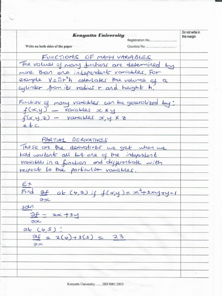 Notes On Functions of Many Variables, Gradients Directional Derivatives ...