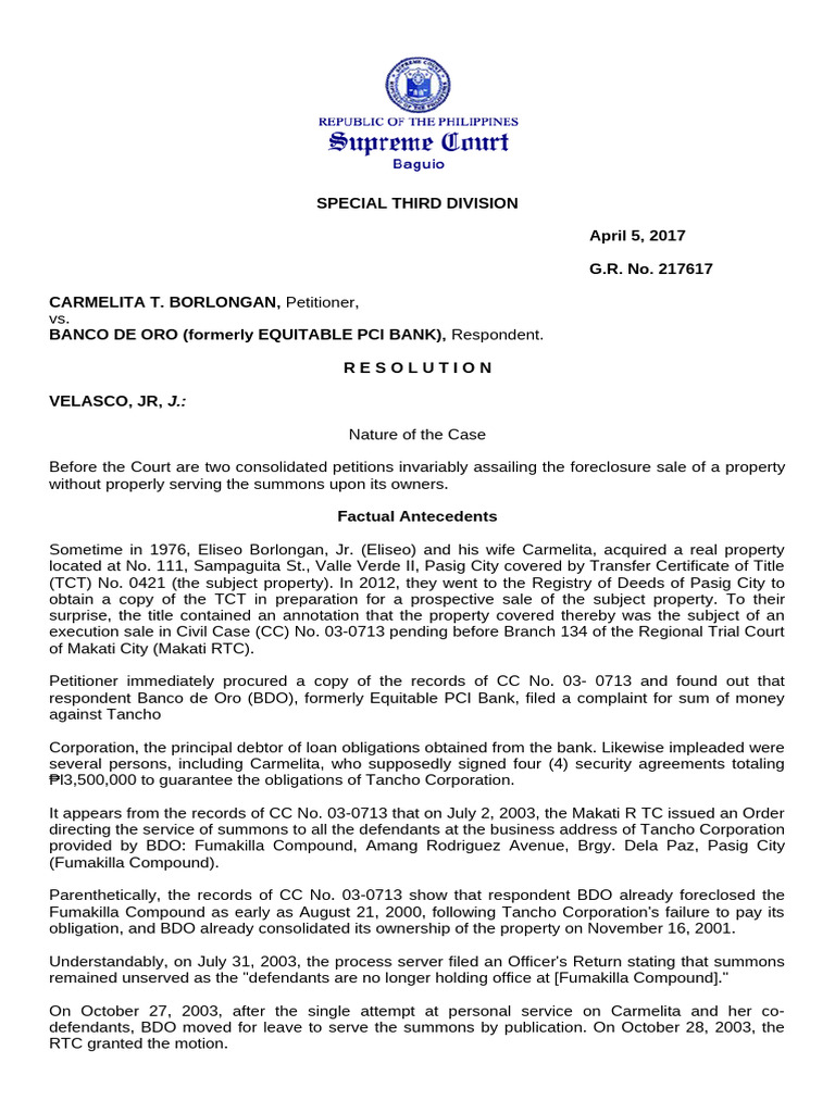 Annul The Levy and Execution Sale of The Subject Property | PDF ...