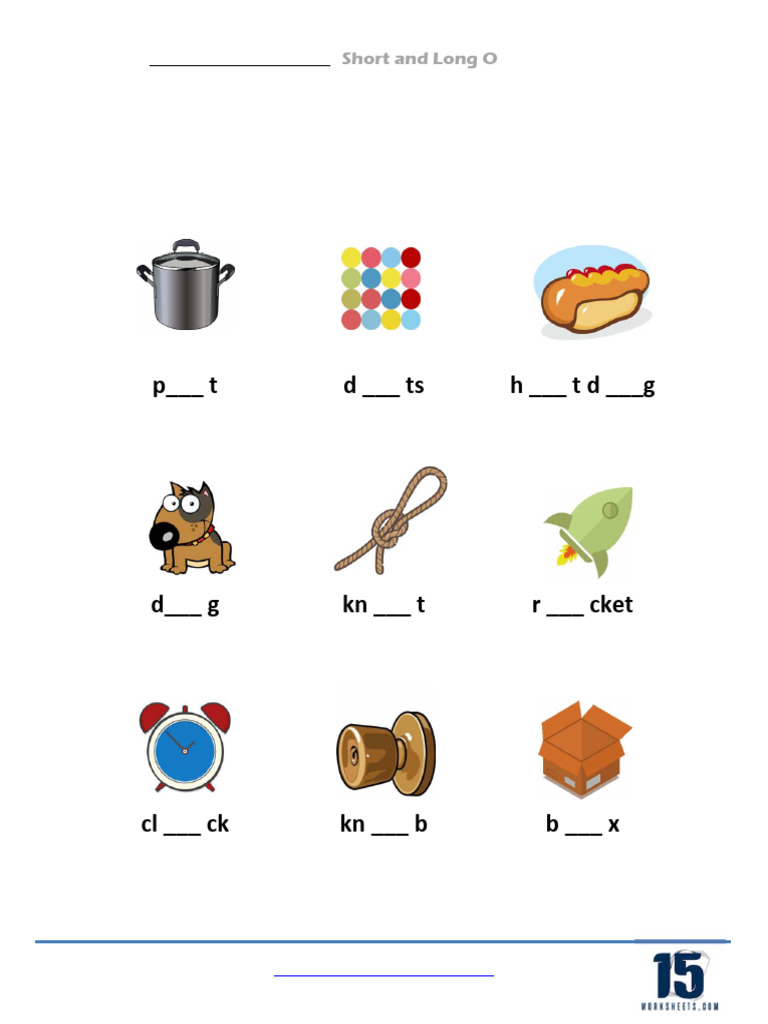 Short and Long O Worksheet | PDF