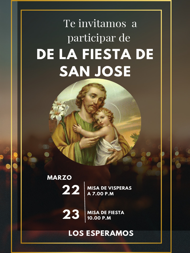 Fiesta de San José 2024: Misas y Donativos | PDF