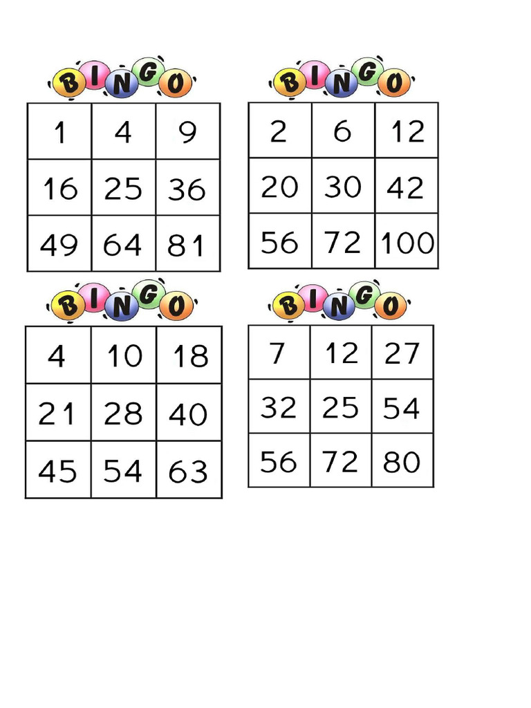Bingo Multiplicaciones | PDF