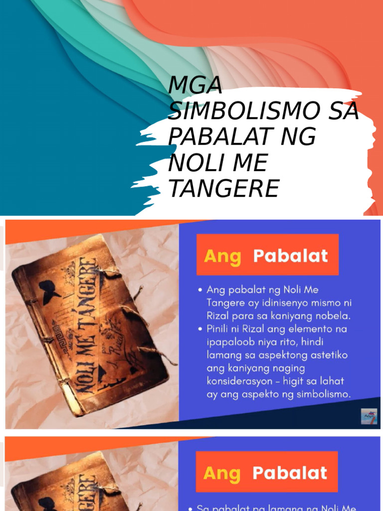 Mga Simbolismo Sa Pabalat NG Noli Me Tangere | PDF