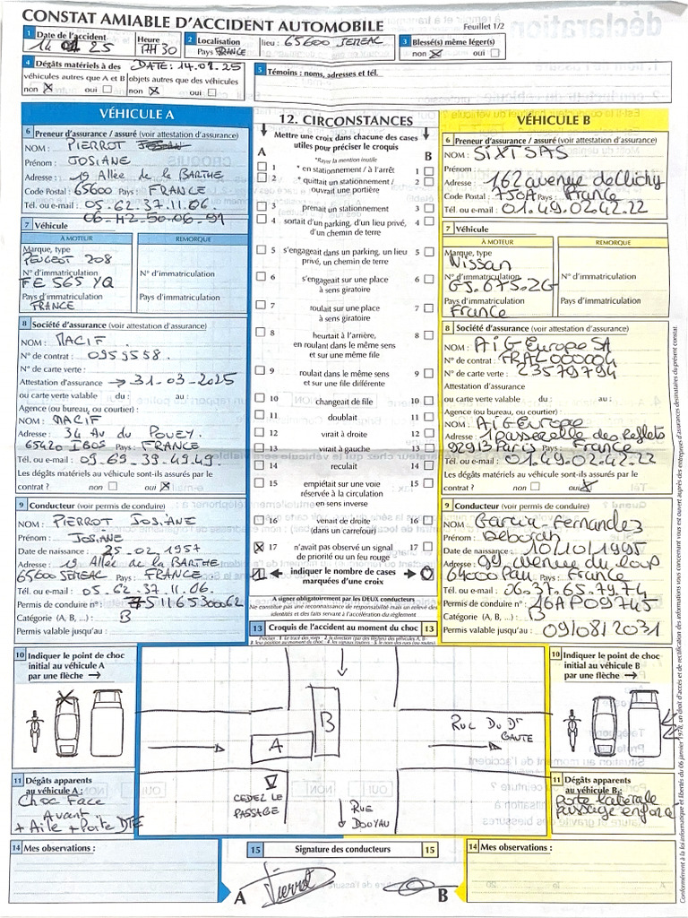 Constat Amiable D'accident Automobile 7 | PDF