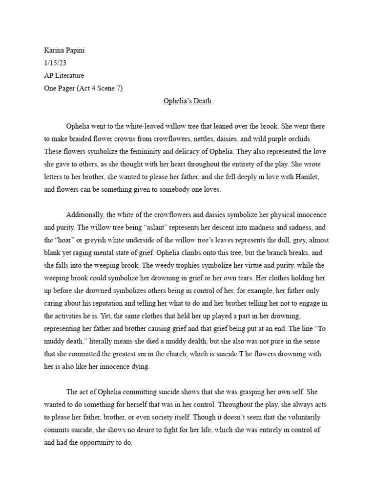 Hamlet Act 4 Notes | PDF