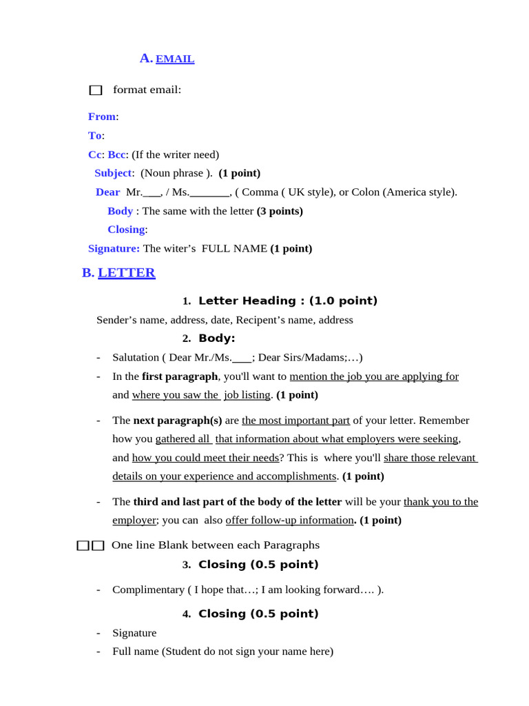 Email and Letter Writing Guide | PDF