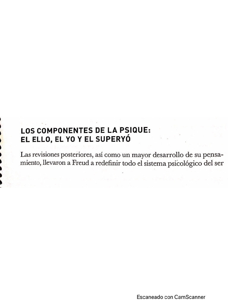 Componentes de La Psique - El Ello, El Yo y El Super Yo | PDF