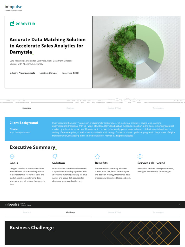 166 Сase Study Accurate Data Matching Solution to Accelerate Sales ...