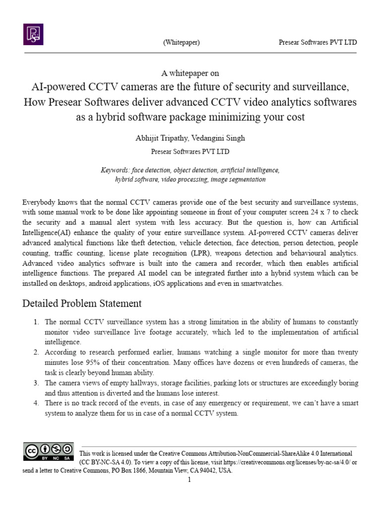 AI-Enhanced CCTV Solutions by Presear | PDF | Closed Circuit Television ...