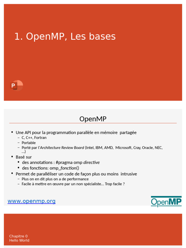 DD1 Bases Openmp | PDF | Parallélisme (informatique) | Ingénierie informatique
