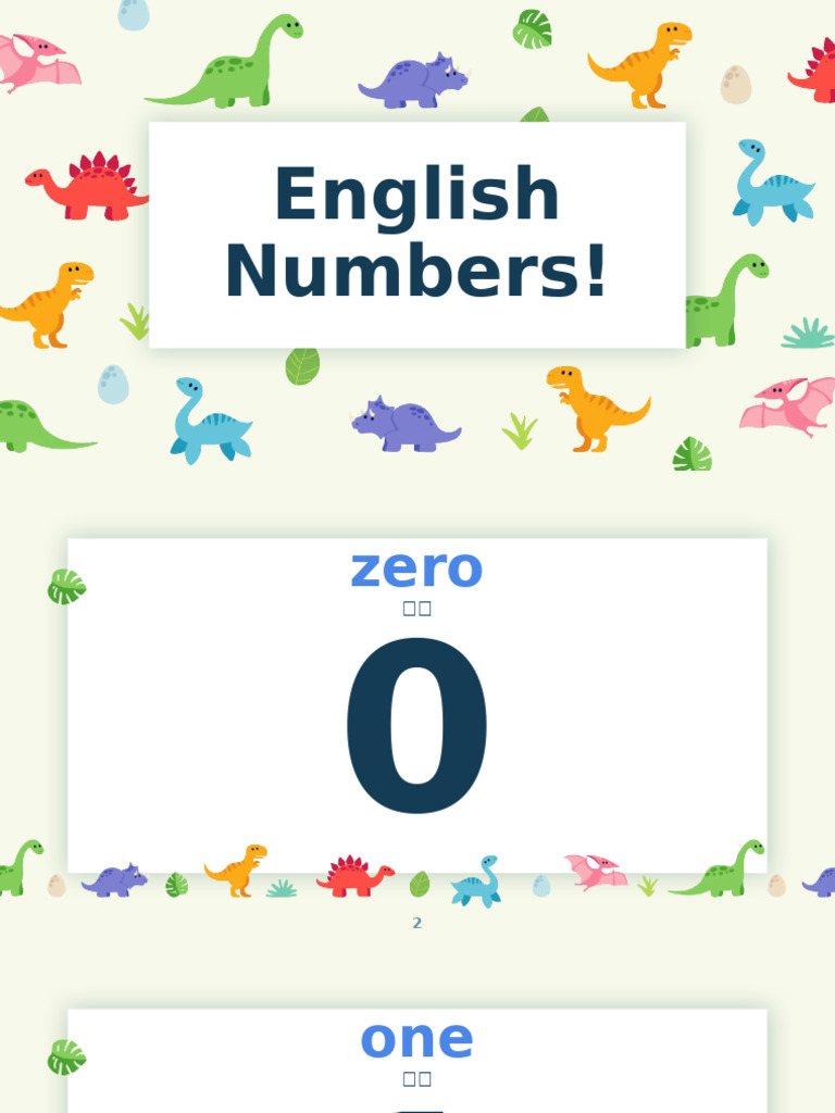 English Numbers! (1-10) | PDF