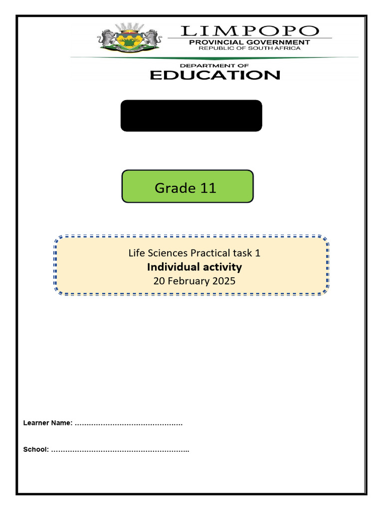 Grade 11 Life Sciences Practical Task | PDF | Vegetables | Mold