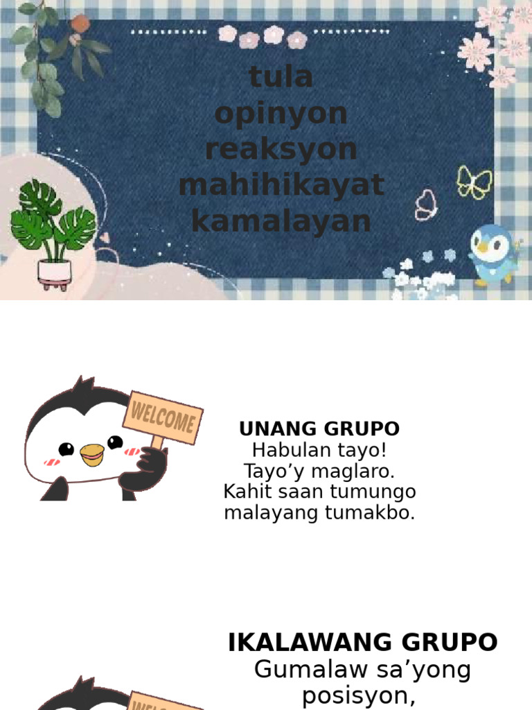 Filipino GROUP ACTIVITY | PDF