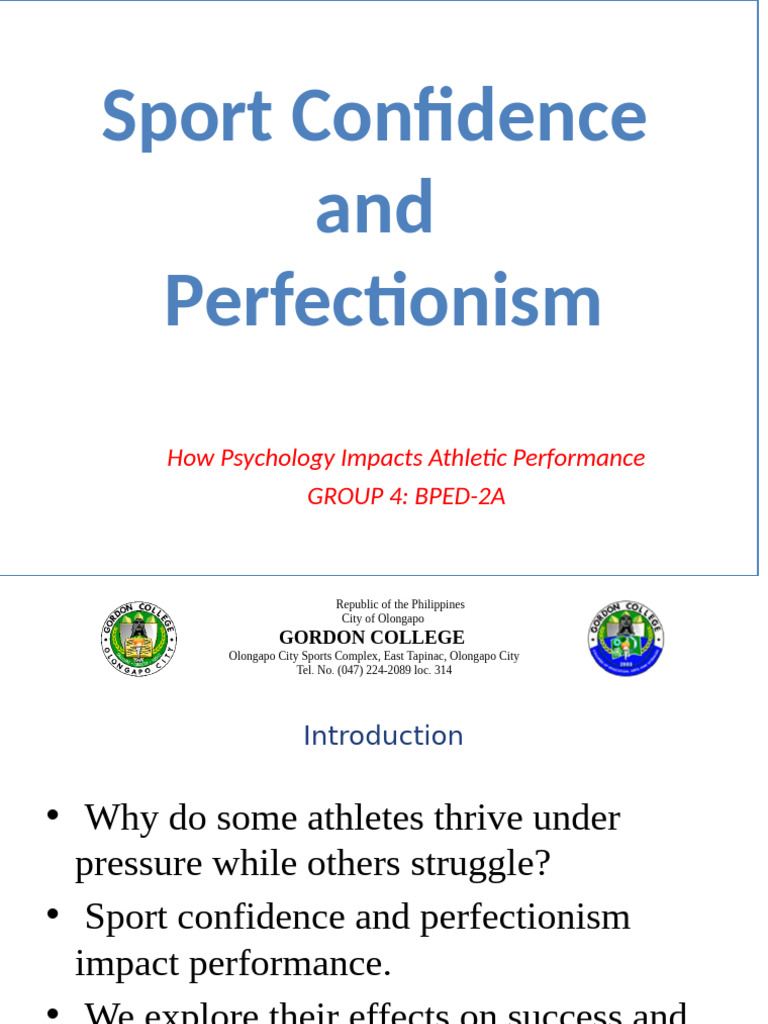 Sport Confidence and Perfectionism Final | PDF | Perfectionism ...