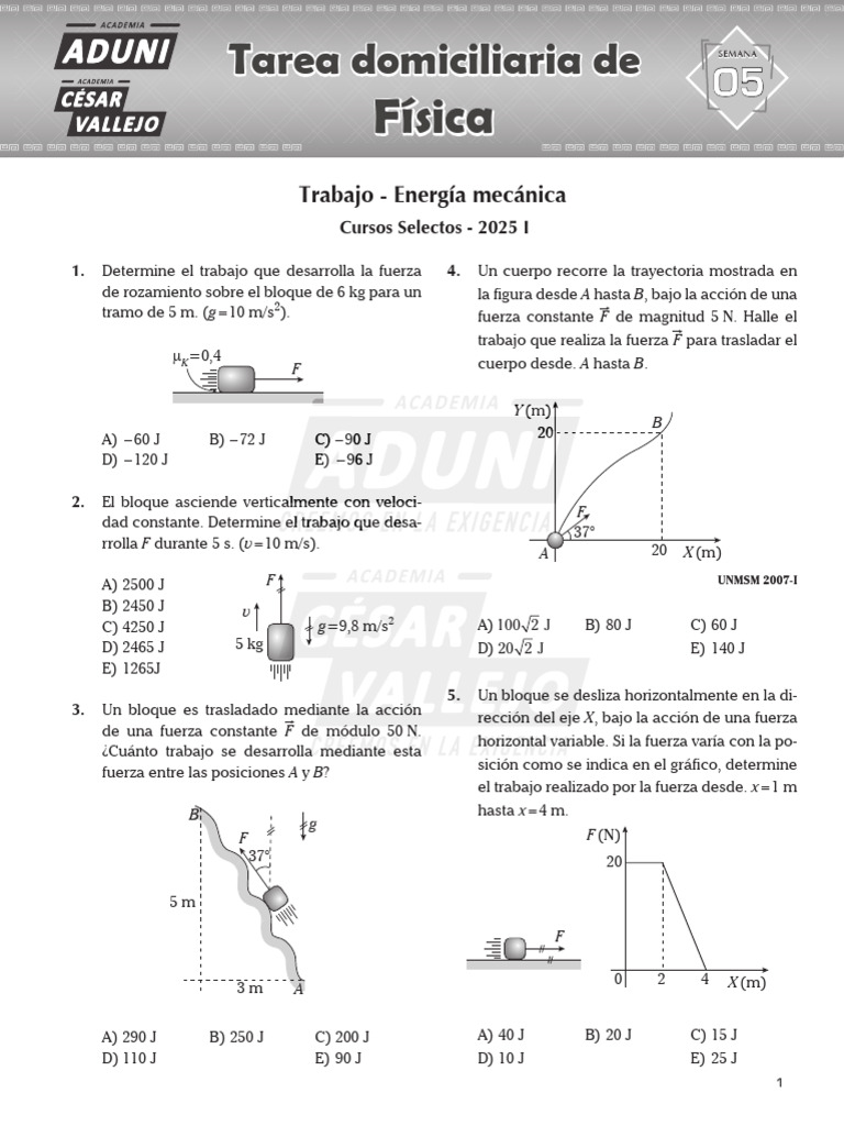 FI - CS - Mod I - Dom - Sem05 | PDF | Mecánica | Naturaleza