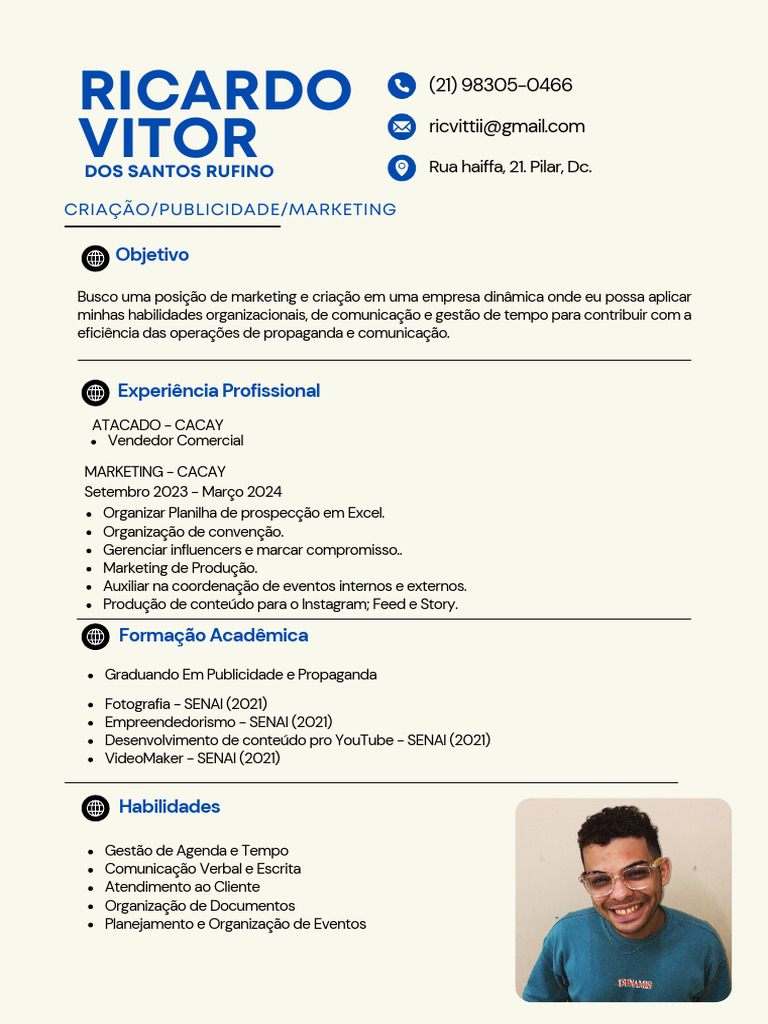 Currículo Ricardo Vitor PDF | PDF