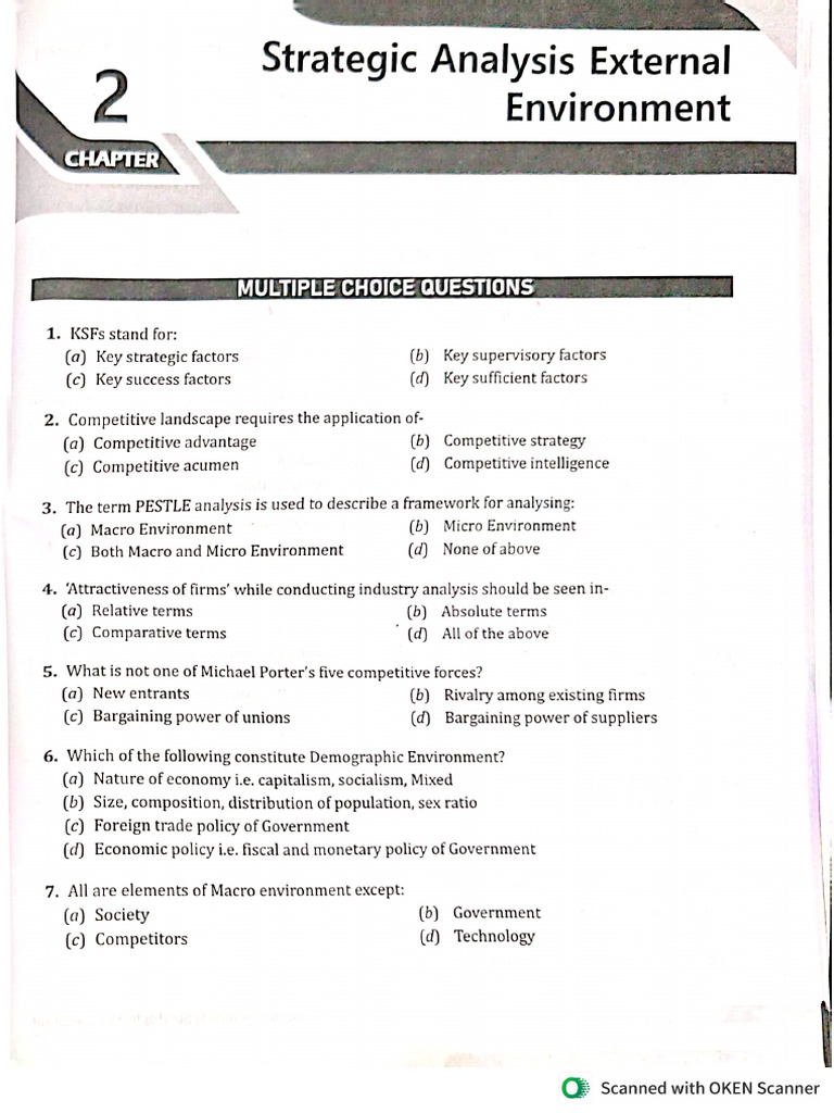 Strategic Analysis External Environment | PDF