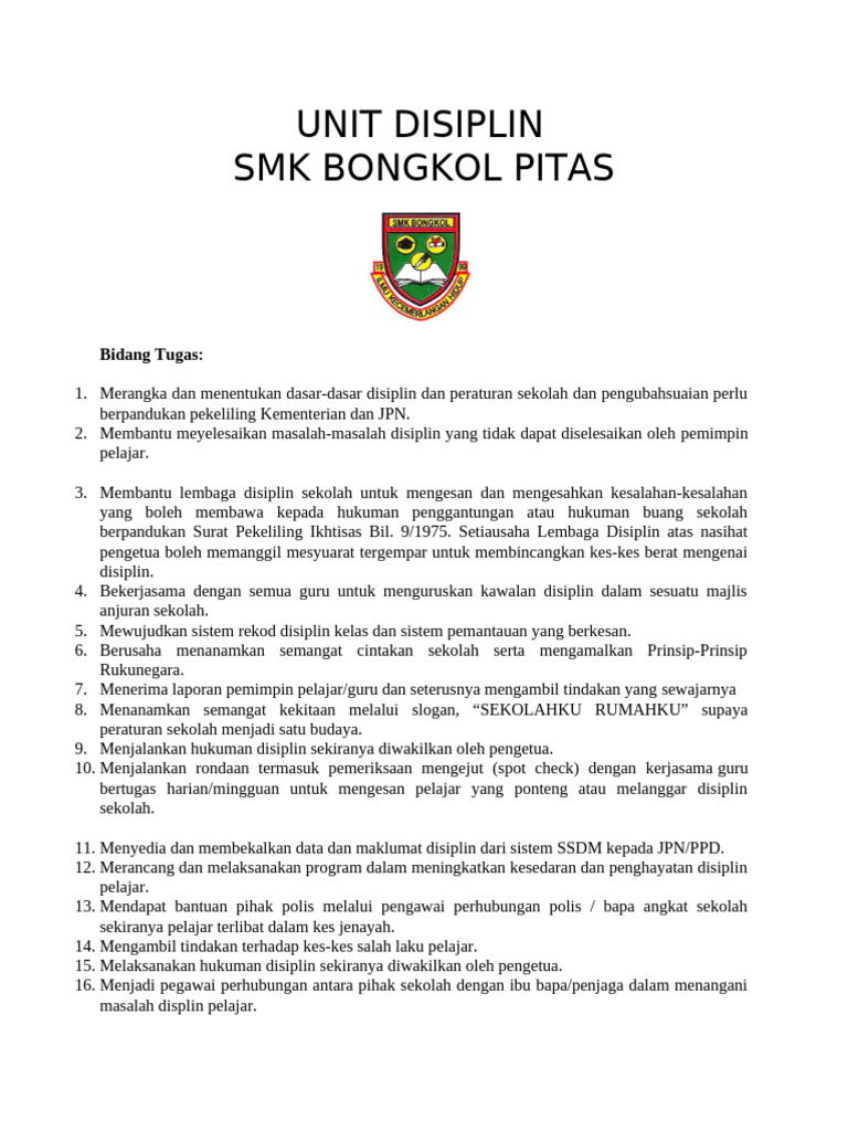 Unit Disiplin | PDF