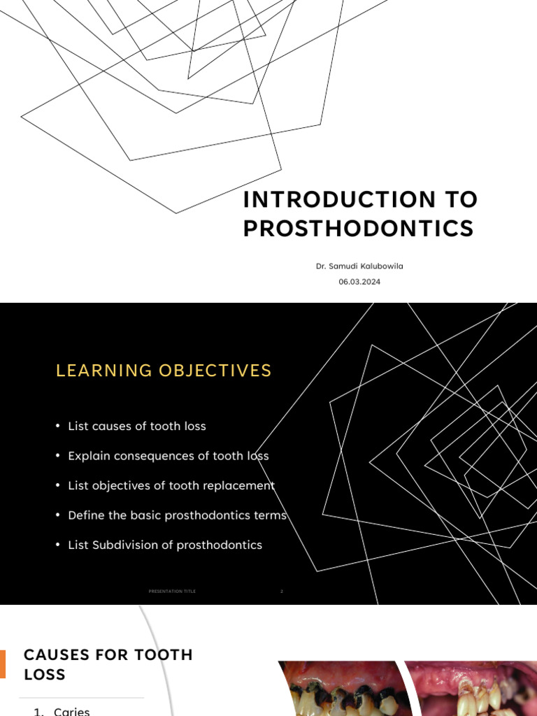 Introduction To Prosthodontics | PDF | Dentures | Dental Implant