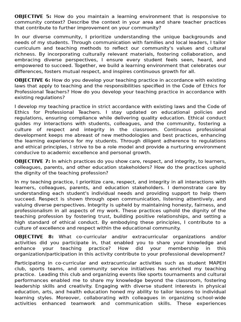 TR | PDF | Teachers | Learning