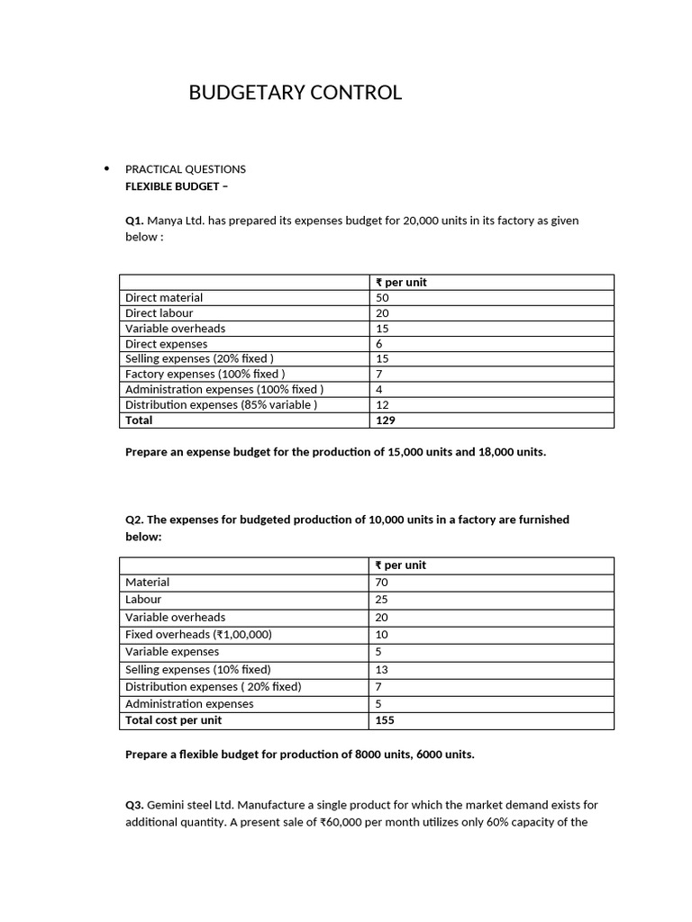 Budgetary Control | PDF | Economies | Business Economics