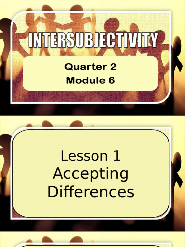 Quarter 2_Module 6_Lesson 1_ Accepting Differences | PDF | Empathy ...