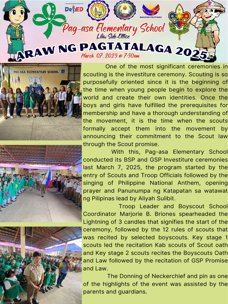 BSP and GSP Investiture Ceremony 2025 | PDF