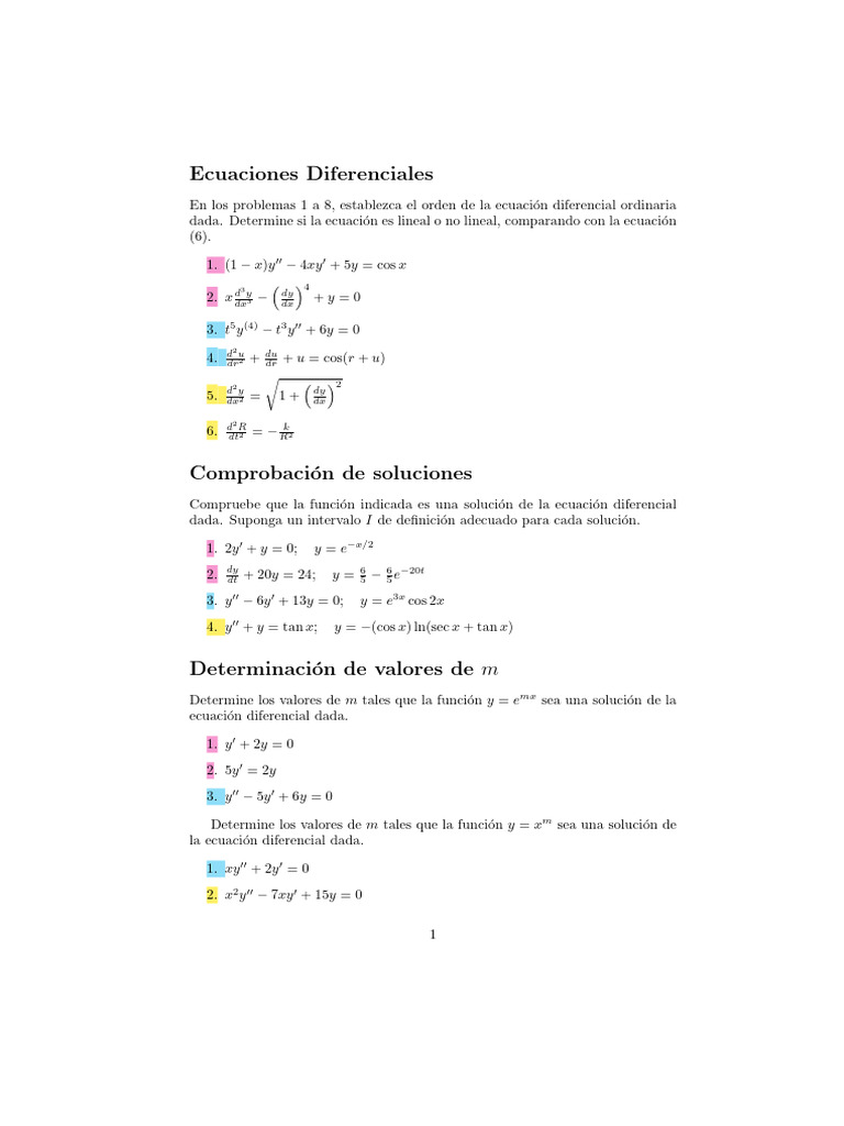 Edos | PDF | Agua | Ecuaciones