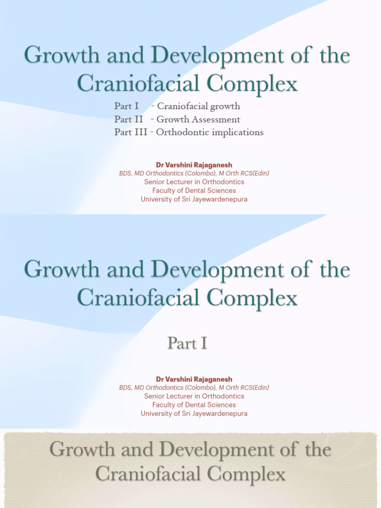 Growth Development of The Craniofacial Complex - Full - Compressed ...