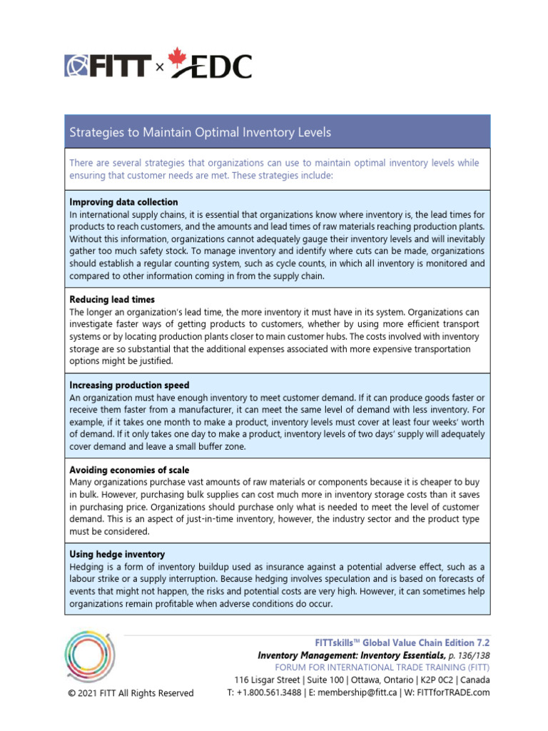 3. strategies_to_maintain_optimal_inventory_levels | PDF | Inventory ...