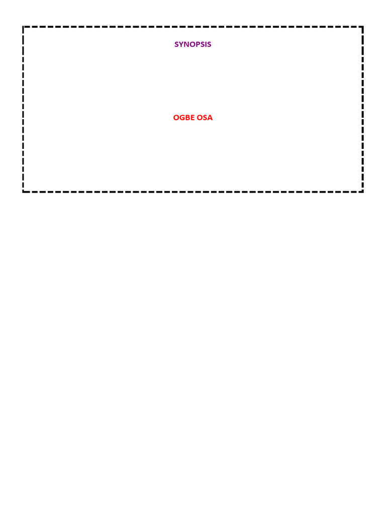 10 OGBE OSA (Sinopsis) | PDF