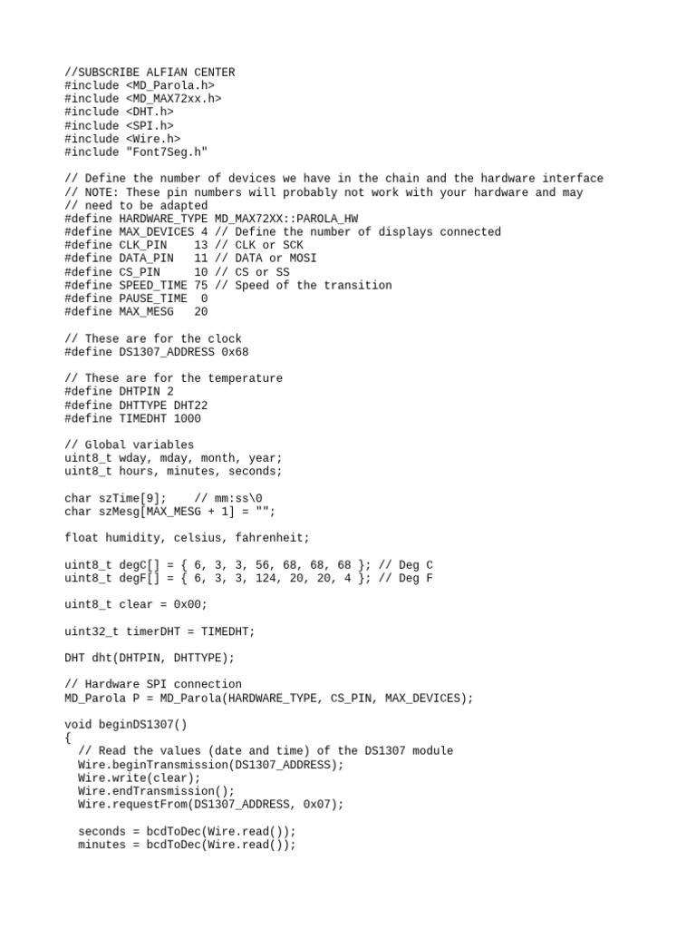 Jam, Suhu Dan Kelembaban | PDF | Computer Programming | Computing